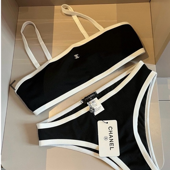 CHANEL | Swim | Chanel Elegant Black And White Swimwear | Poshmark